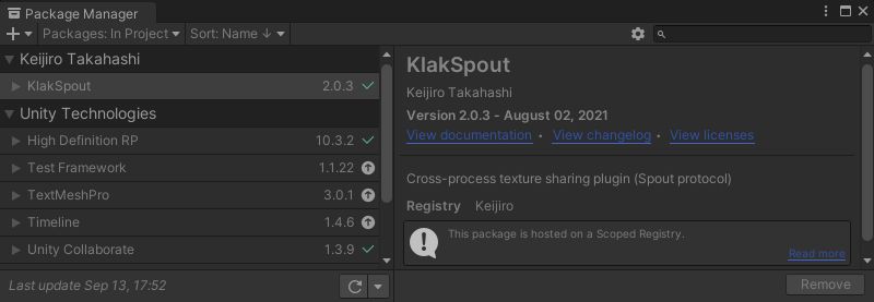 在Unity使用Spout协议 | Jphoooo's Blog